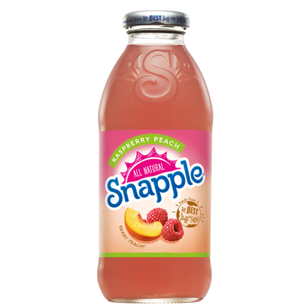 Snapple 蜜桃+野莓汁 玻璃樽裝 473 ML